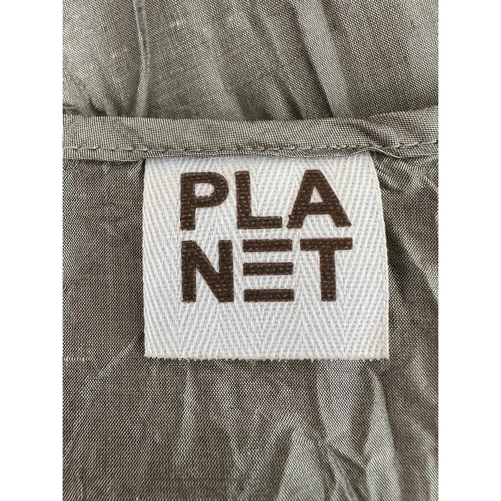 Planet | Tops | Planet Golden Green Metallic Silk Summer Blouse Size 3 ...